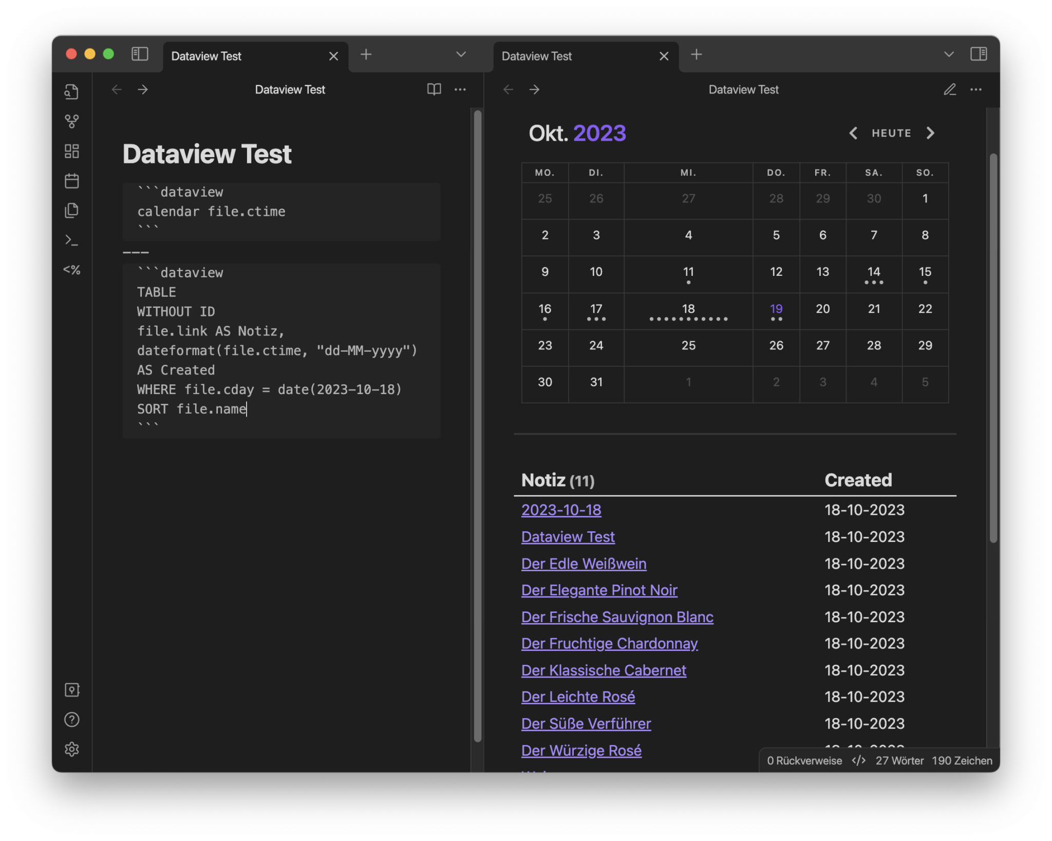 Obsidian Tutorial 4: Die Dataview Erweiterung - dit und dat