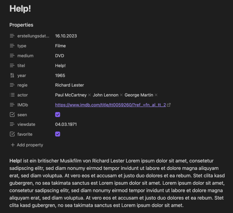 Obsidian Tutorial 3: Properties und Notizen - dit und dat