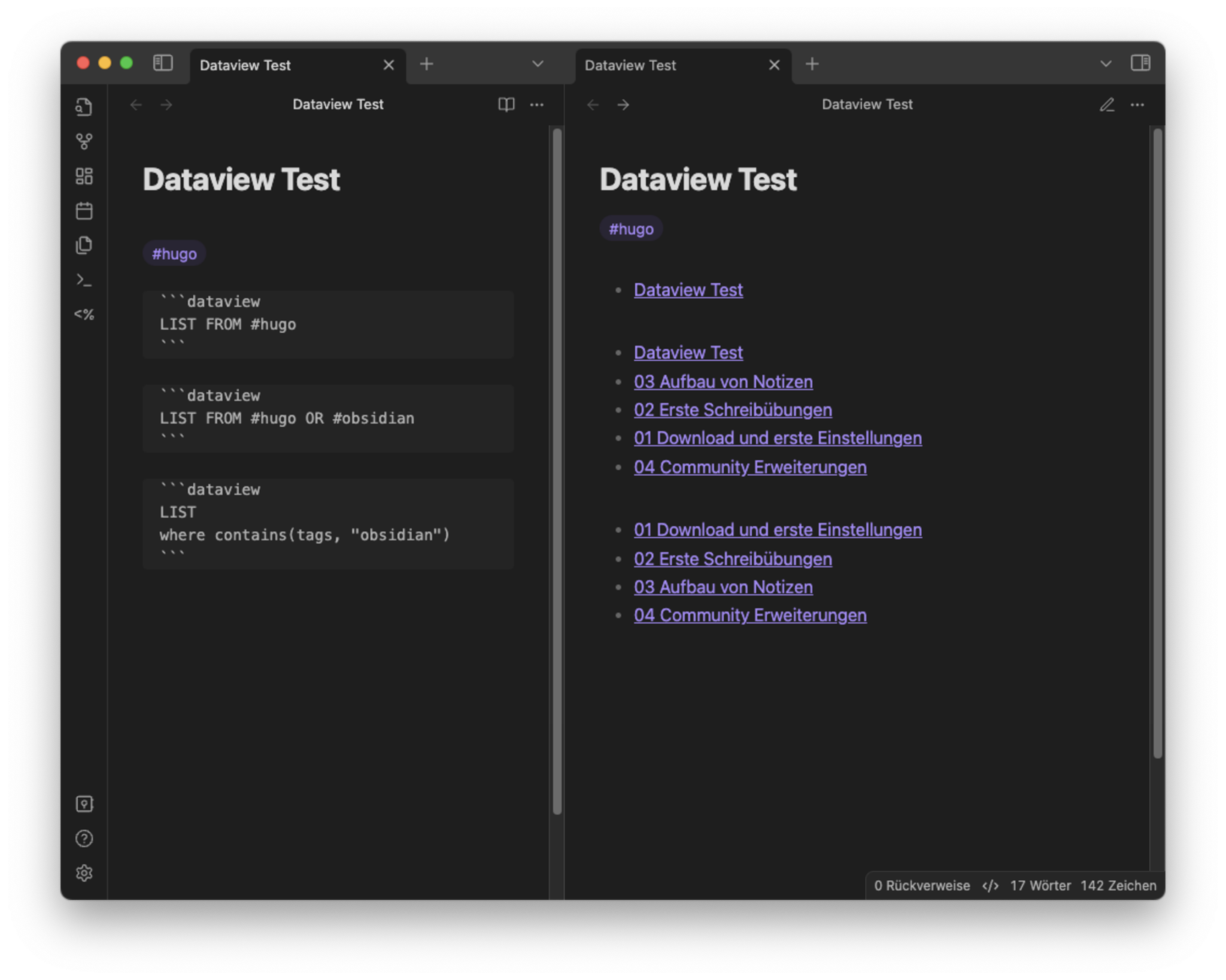 Obsidian Tutorial 4: Die Dataview Erweiterung - dit und dat